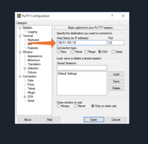 Console Accessing Using puTTY (Windows)